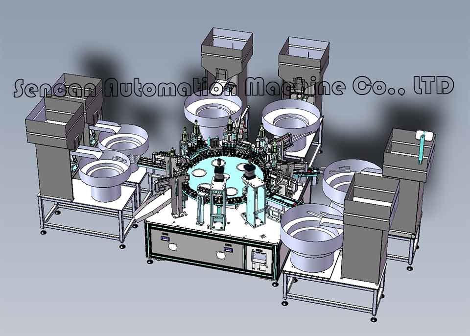 Customizable Heli Cap Assembly Machine 50HZ Automatic Screw Capping Machine